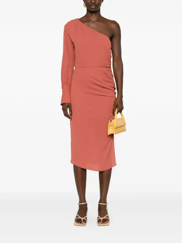 liu jo bow embellished asymmetric dress One-Shoulder Asymmetrical - Orange Stacees A-line V Neck Crafted from our premium details:Sleeves color:Daffodil