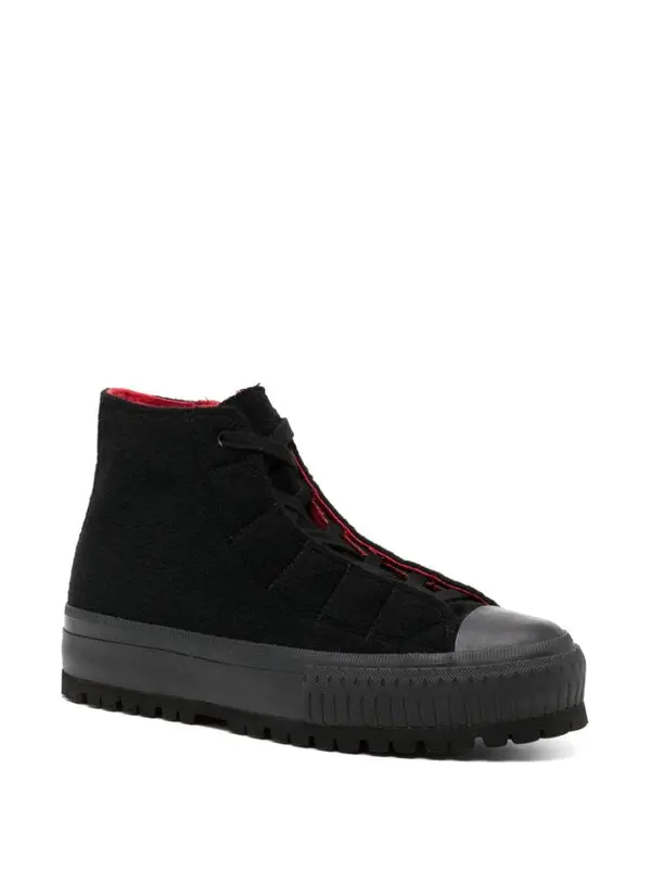 Yohji Yamamoto Lace-up High-top Sneakers