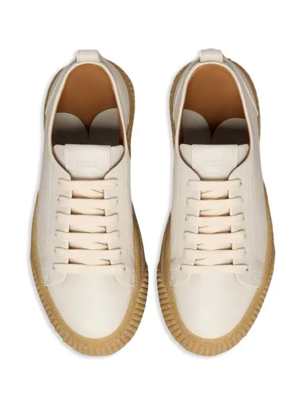 AMI Paris Lace-up Leather Sneakers