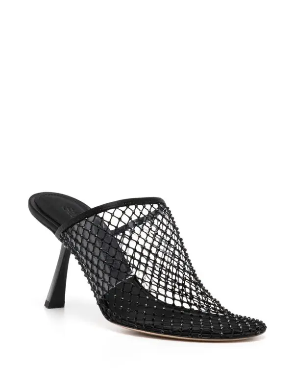 Studio Amelia 80mm Dolly Mules - Black