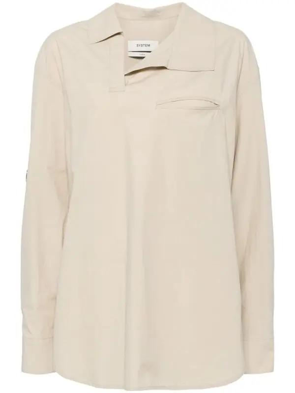 SYSTEM Asymmetric Cotton Blouse