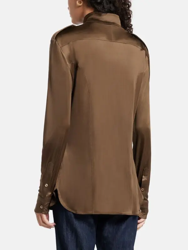 TOM FORD Shimmey Shirt - Brown