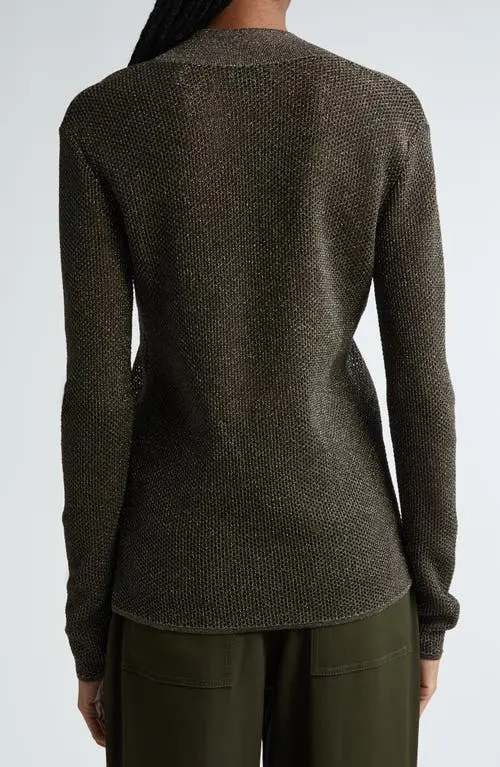 St. John Sparkle Honeycomb Knit Sweater