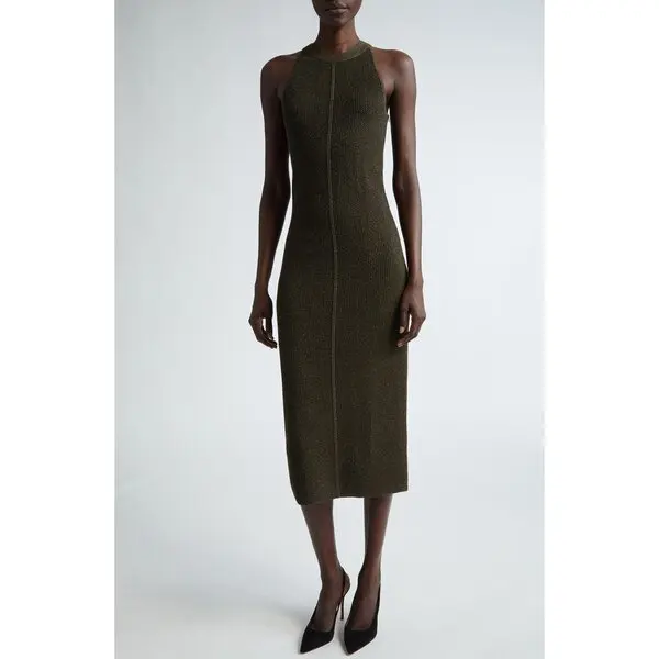 St. John Two-layer Stretch Mesh Dress
