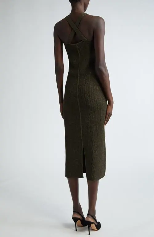 St. John Two-layer Stretch Mesh Dress