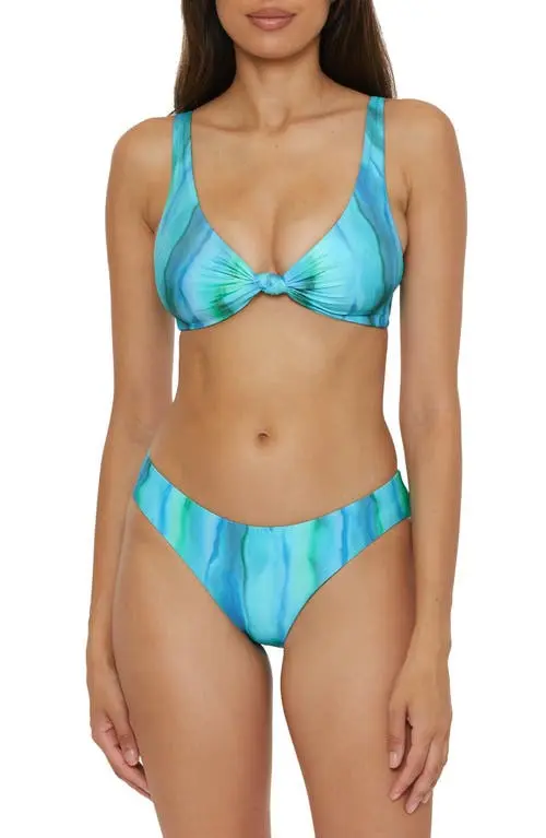 BECCA By Rebecca Virtue Solar Energy Knotted Bikini Top - Pool/ Lagoon