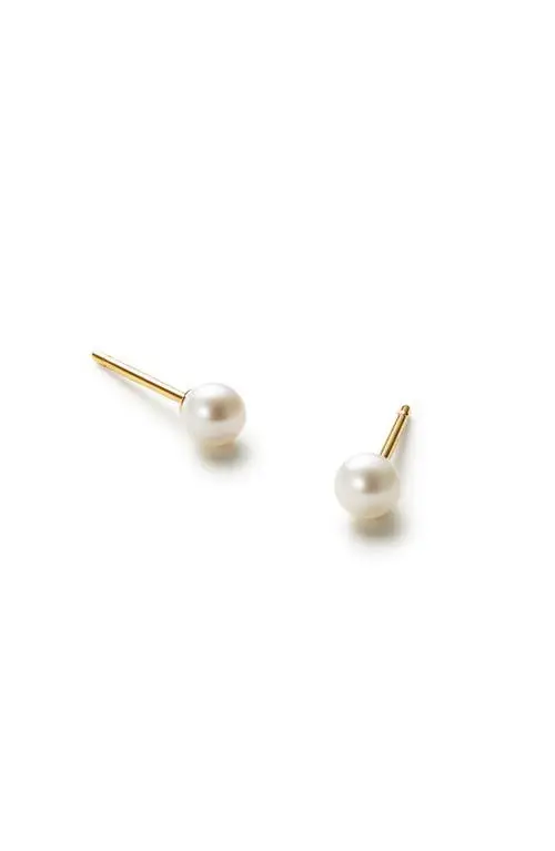 ANA LUISA Pearl Stud Earrings - Gold