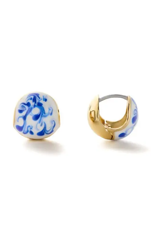 ANA LUISA Mini Abby Earrings - Marble Blue/gold