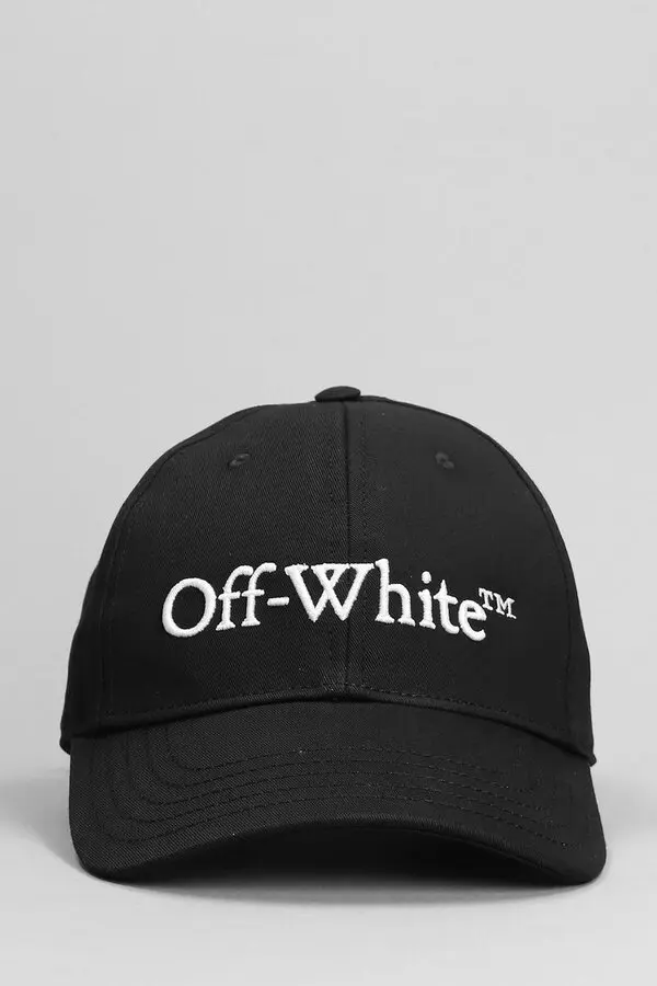 Off-White Cotton Cap - Black