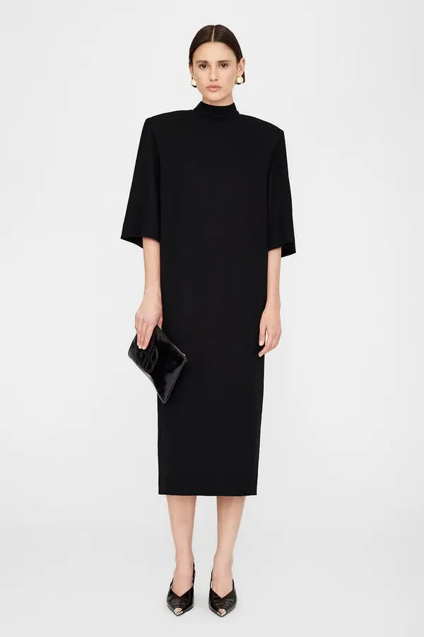 ANINE BING Viscose-crepe Midi Dress