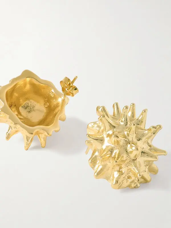 YSSO Sea Urchin Plated Earrings