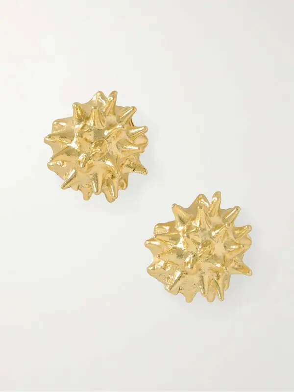 YSSO Sea Urchin Plated Earrings