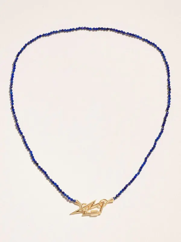 MARLA AARON Itty Bitty Strand 14-karat Lapis Lazuli Necklace