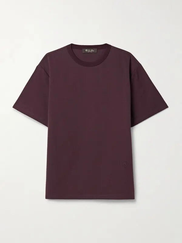 Loro Piana Neo Cotton-jersey T-shirt - Burgundy