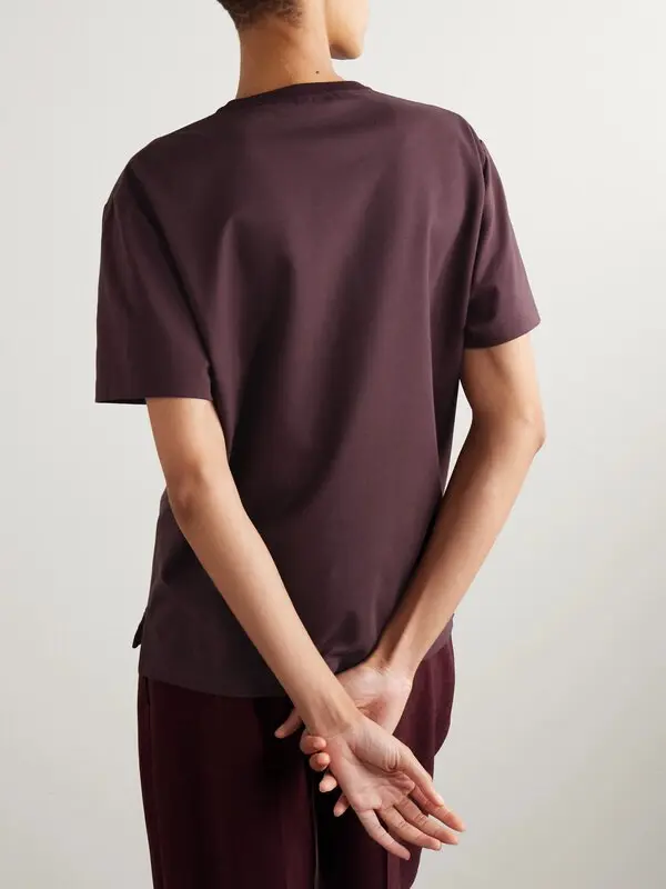 Loro Piana Neo Cotton-jersey T-shirt - Burgundy