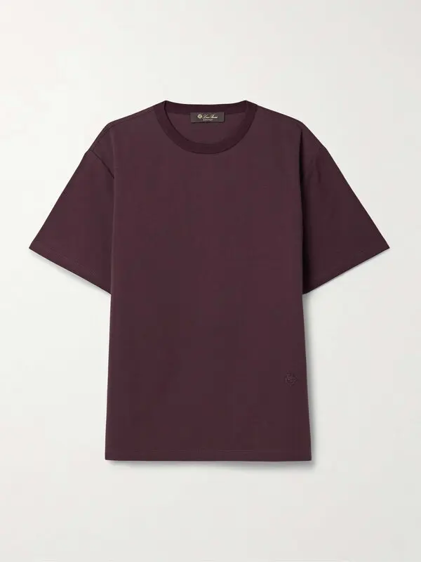 Loro Piana Neo Cotton-jersey T-shirt - Burgundy