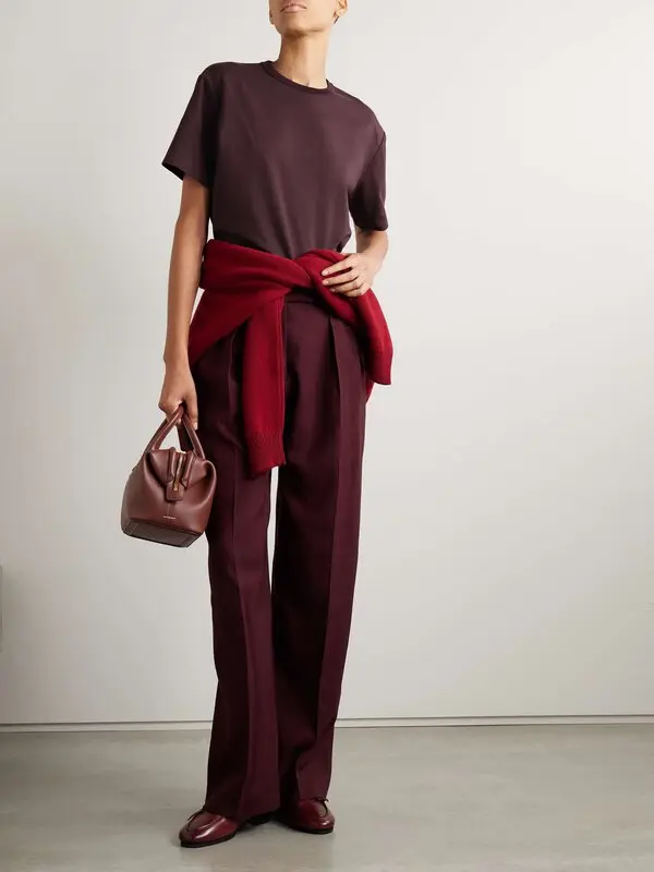 Loro Piana Neo Cotton-jersey T-shirt - Burgundy
