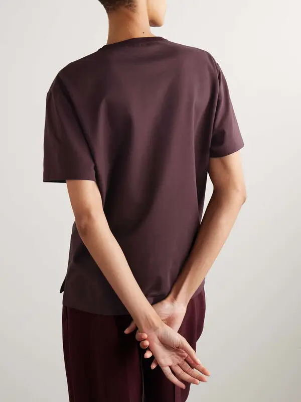 Loro Piana Neo Cotton-jersey T-shirt - Burgundy