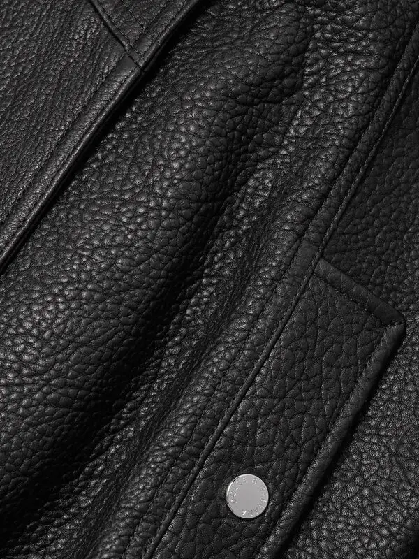 Dolce & Gabbana Oversized Textured-leather Biker Jacket