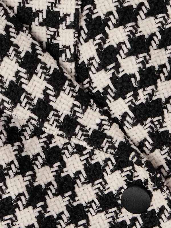 Dolce & Gabbana Double-breasted Houndstooth Tweed Blazer - Gray