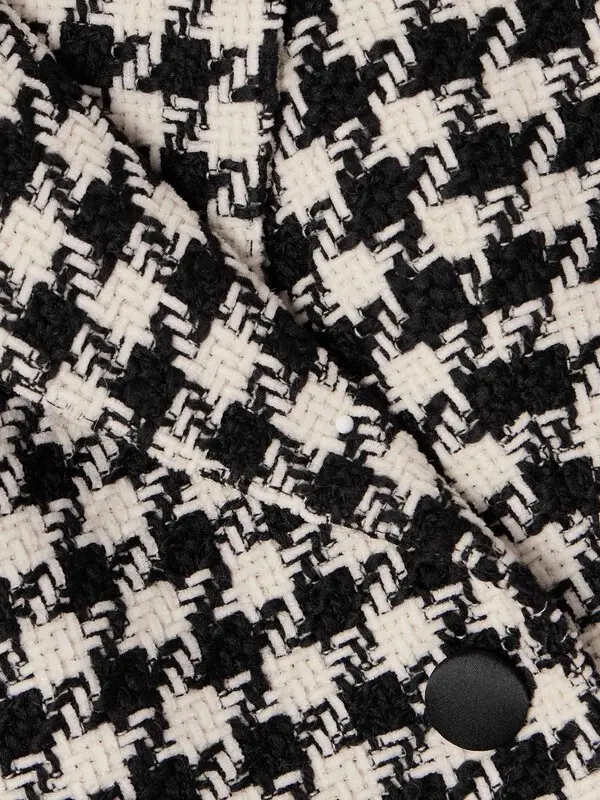 Dolce & Gabbana Double-breasted Houndstooth Tweed Blazer - Gray