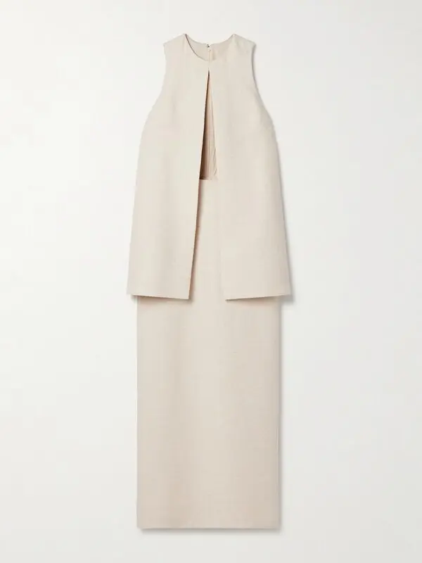 Brandon Maxwell Astrid Cutout Layered Midi Dress
