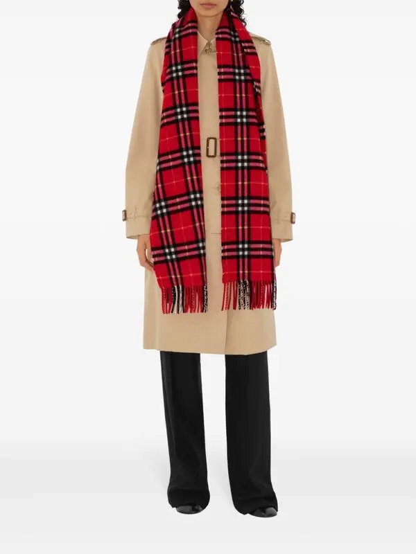 Burberry Checkered Cashmere Scarf