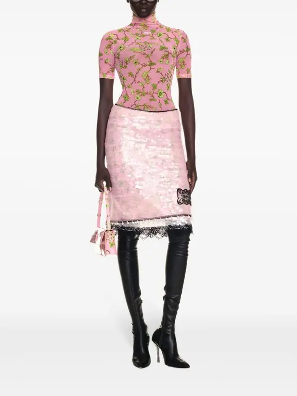 Off-White Ramage Sequined Midi Skirt