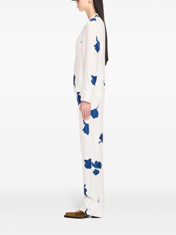 Off-White Floral-print Trousers