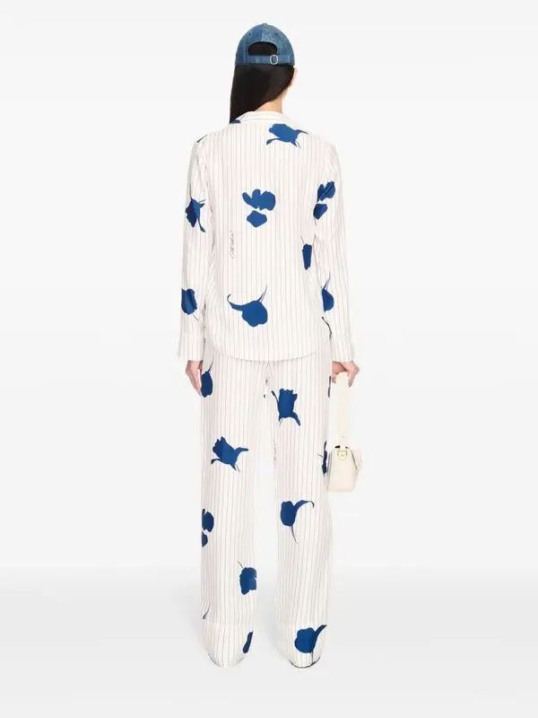 Off-White Floral-print Trousers