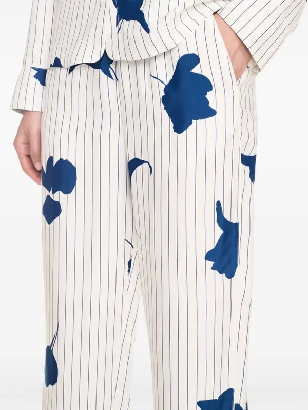 Off-White Floral-print Trousers