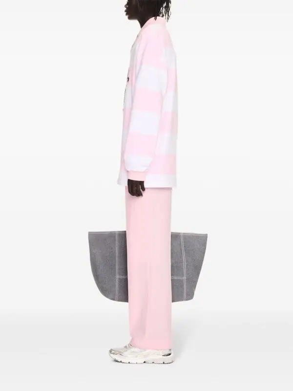 Off-White Long-sleeve Polo Shirt - Pink
