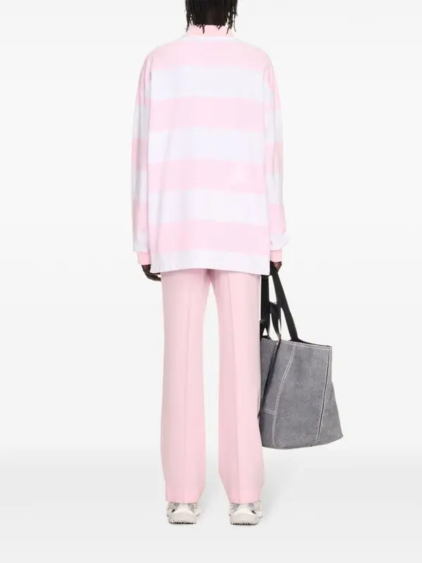 Off-White Long-sleeve Polo Shirt - Pink