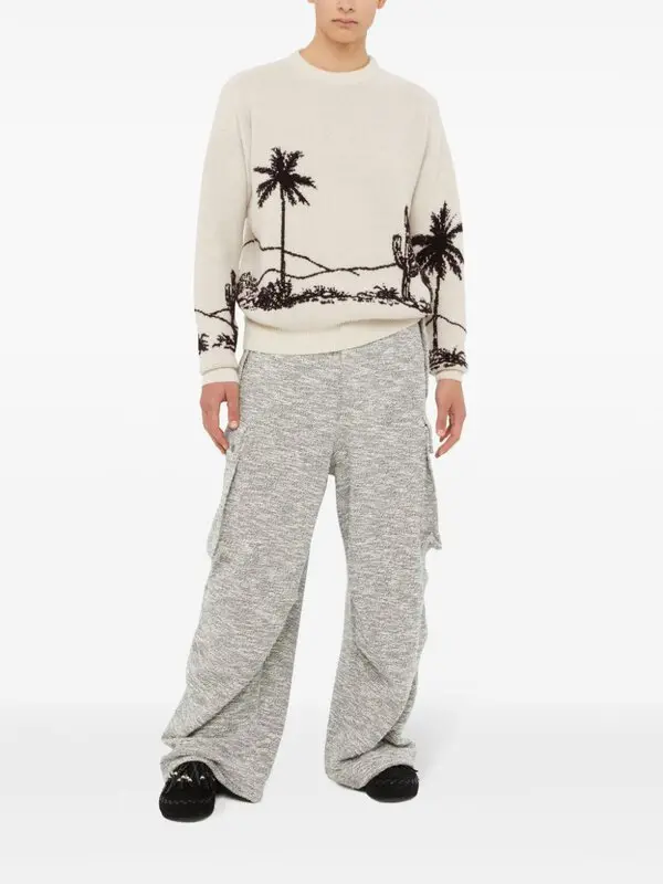 Alanui Desert Print Knitted Jumper - White