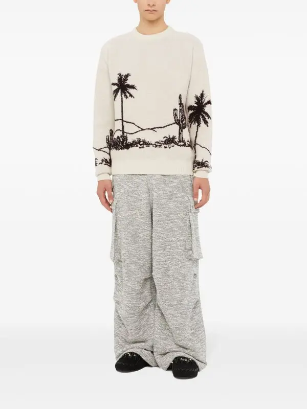 Alanui Desert Print Knitted Jumper - White