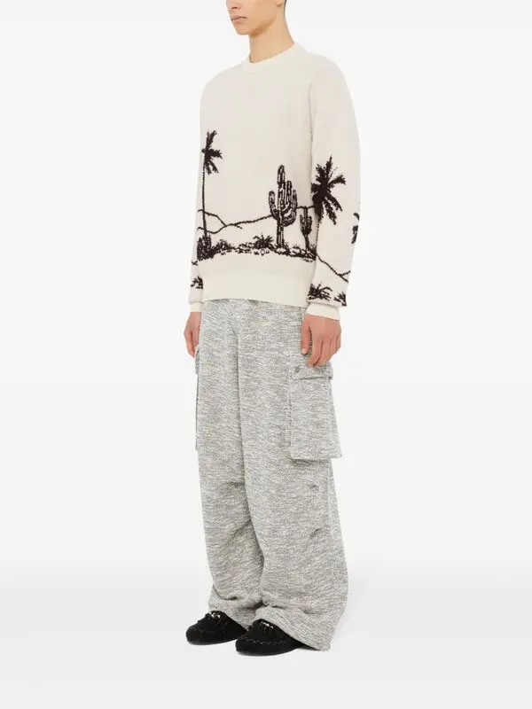 Alanui Desert Print Knitted Jumper - White