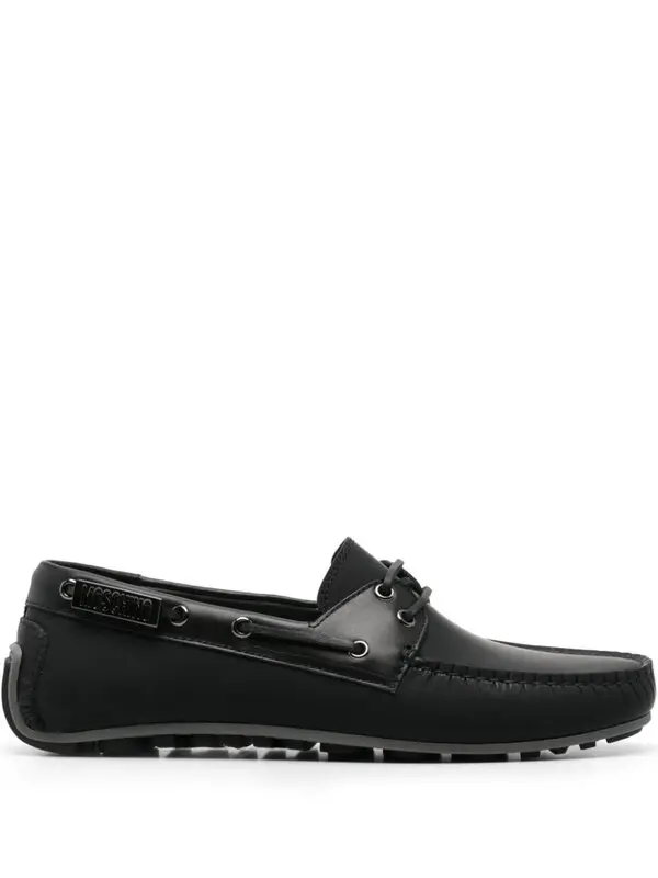 Moschino Plaque Boat Shoes