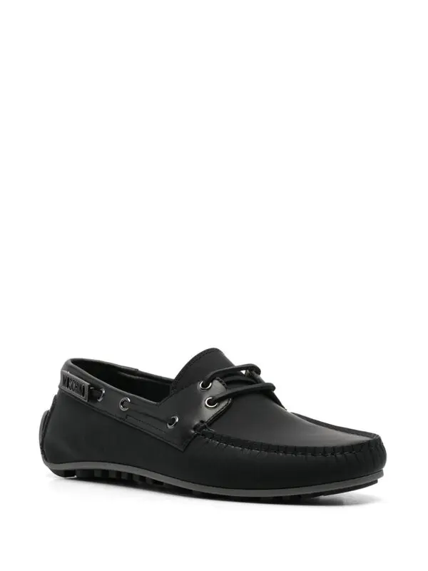 Moschino Plaque Boat Shoes