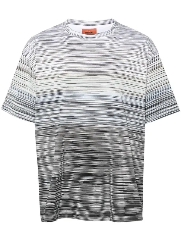 Missoni Logo-rubberised Striped T-shirt