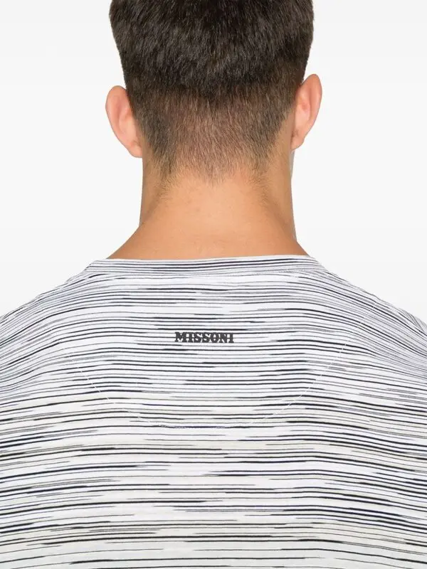 Missoni Logo-rubberised Striped T-shirt
