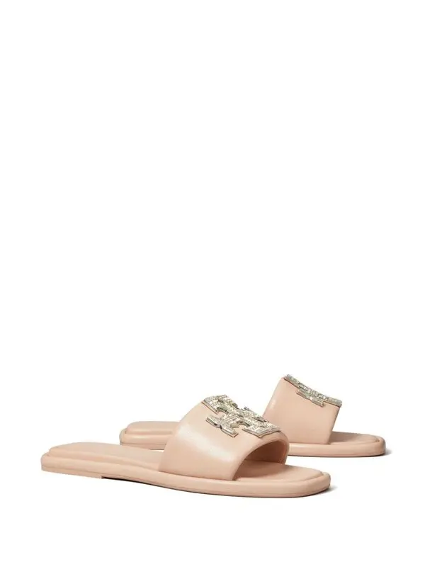 Tory Burch Double T Deco Sport Slides - Pink