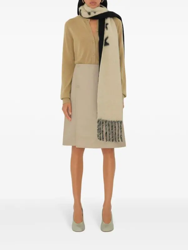 Burberry Logo-intarsia Reversible Scarf