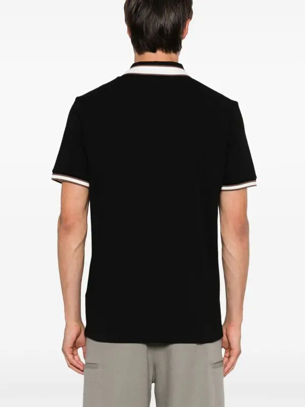 Moncler Logo-patch Polo Shirt - Black