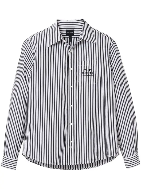 Marc Jacobs Striped Cotton Shirt - Black