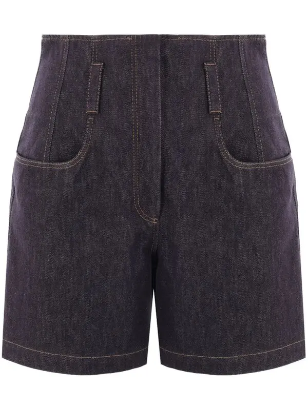 Brunello Cucinelli Denim Corset Shorts
