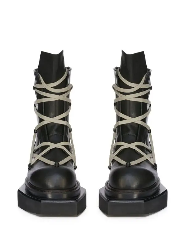 Rick Owens Megalace Turbo Cyclops Boot In Black - 6% Off