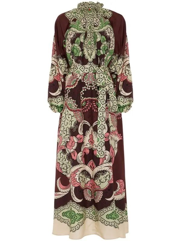 La DoubleJ Cerere Printed Silk Dress