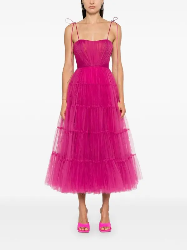 ANA RADU Tulle Midi Dress - Pink