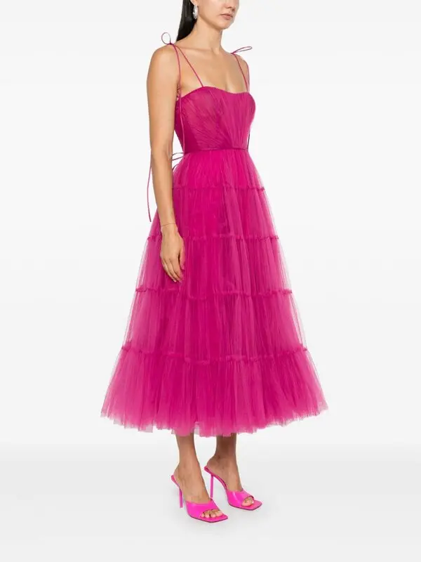 ANA RADU Tulle Midi Dress - Pink