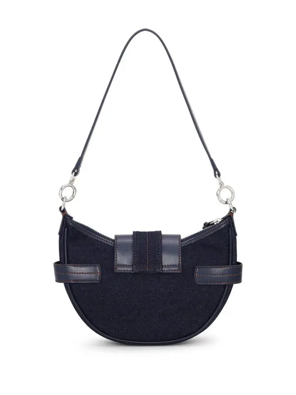 GANNI Small Bucky Denim Crossbody Bag - Blue